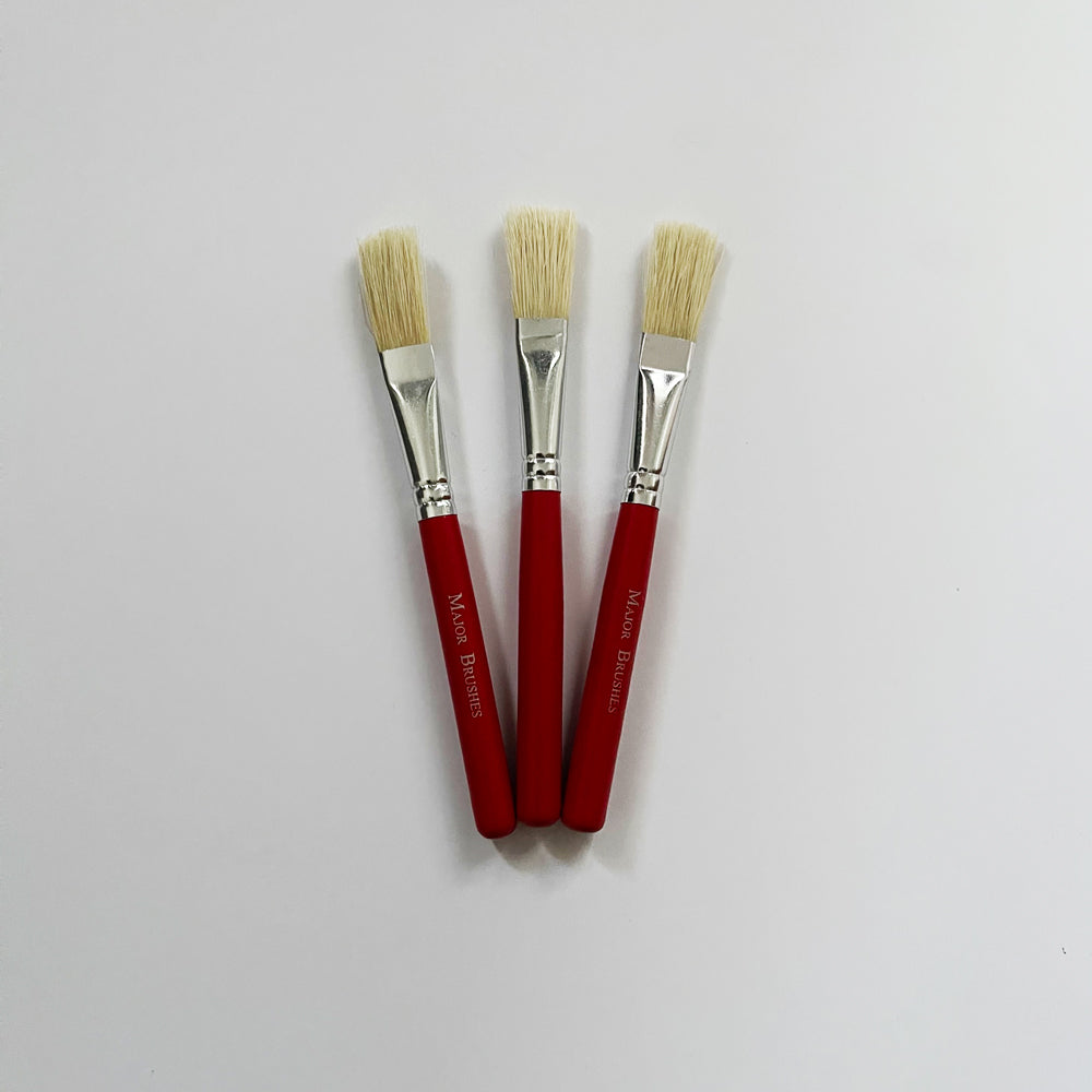 Flat Tip Brush (set of 3) – Past Horizons