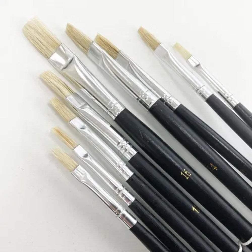 Flat Headed Brushes (set of 9) – Past Horizons