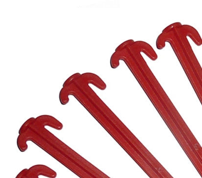 20cm Red Plastic Survey Pegs (10) – Past Horizons